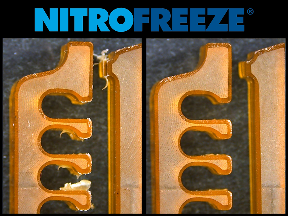 Nitrofreeze® Case Study- Deburring Ultem Clip | Nitrofreeze